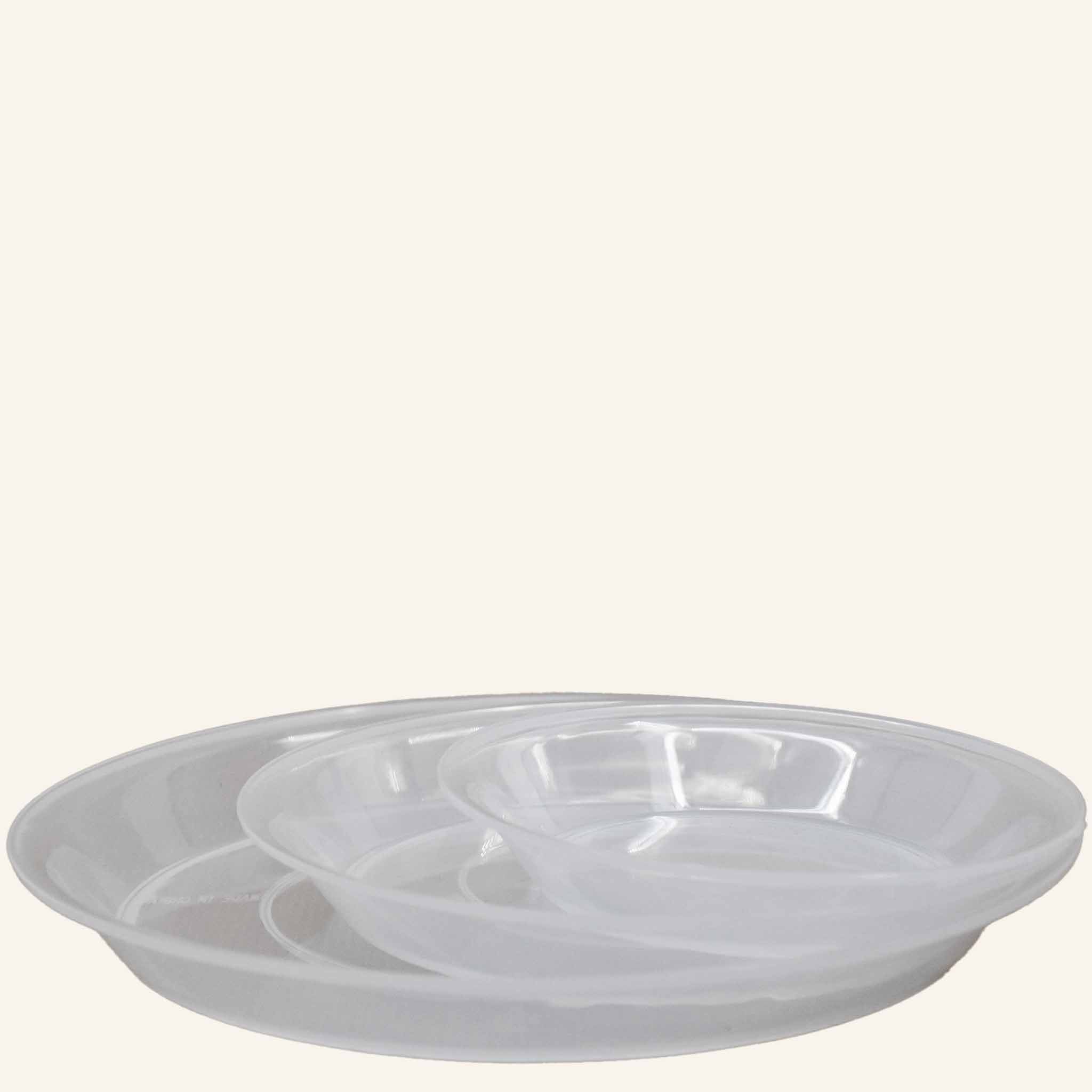 Clear Saucer Ø8-25.5cm | Greenhouse cabinet saucer – Sybotanica